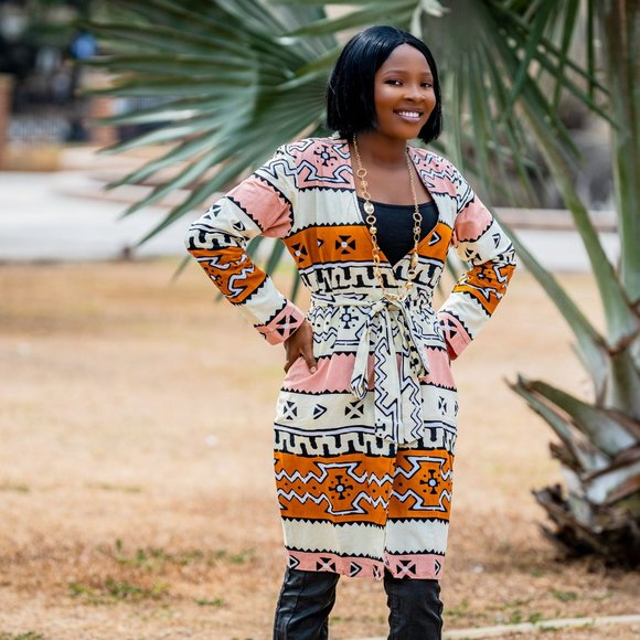 Tops | Ankara Duster Jacket Aztec Print | Poshmark